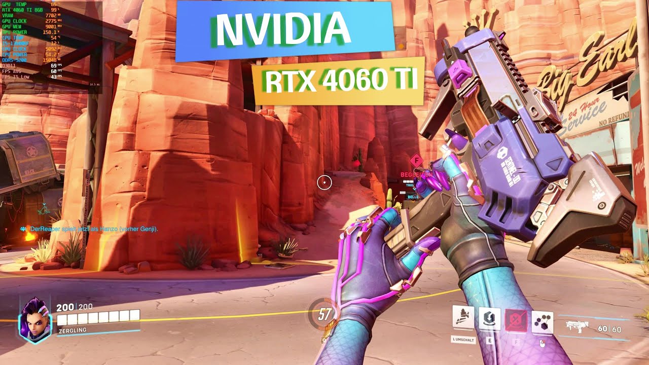 Overwatch 2 RTX 4060 TI 8GB + i5 13600KF 7680 x 4320 UHD 8K Maximum ...