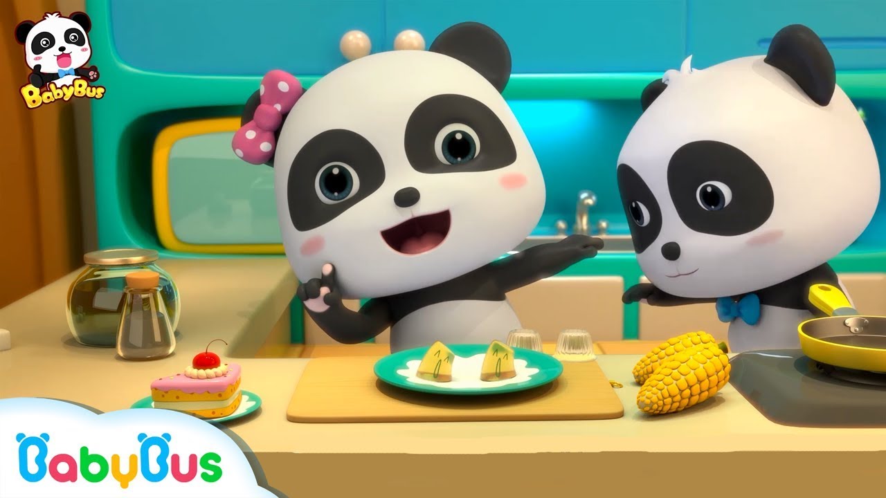 Baby Panda Makes Jellies & Popcorn | Jelly on a Plate | Dessert Song ...