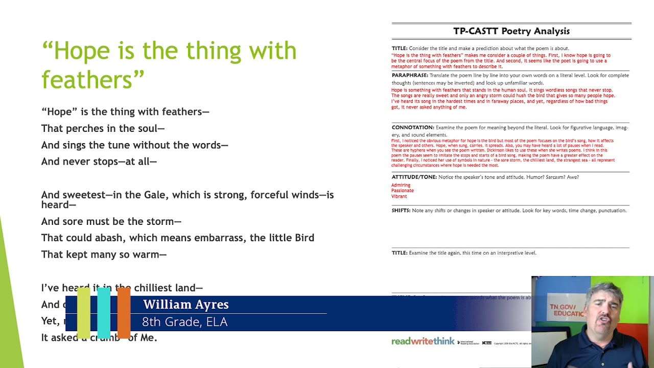 Teaching Tennessee: 8th Grade ELA Lesson 9 - YouTube