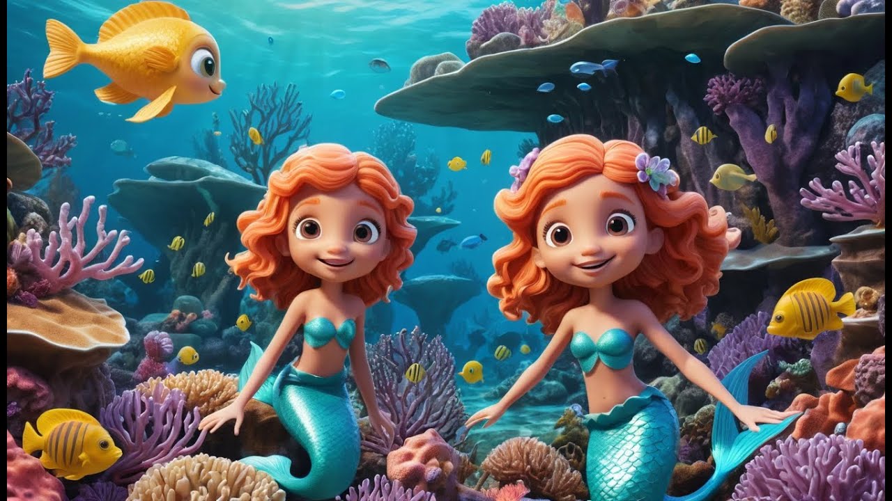 Five Little Mermaids Splashing in the Sea | Fun Nursery Rhyme for Kids ...