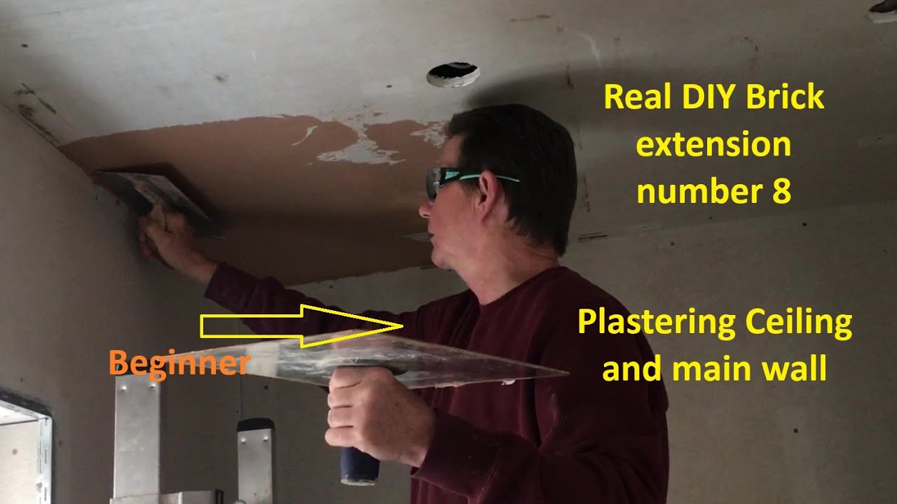 Real DIY brick extension part 8 Plastering for beginners - # ...