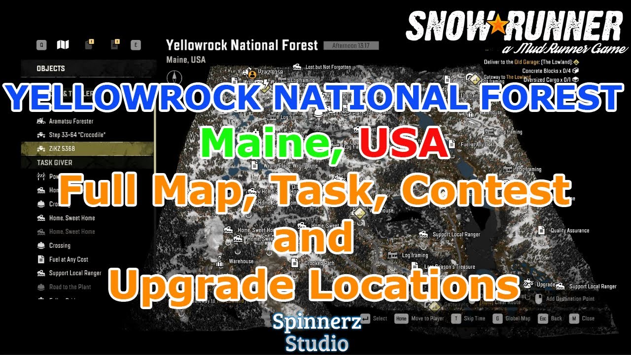 SnowRunner - Yellowrock National Forest Full Map, Task and Contest and ...