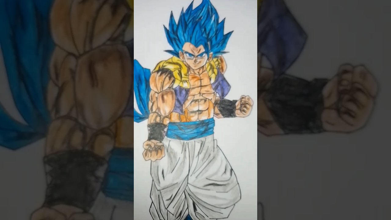 Drawing Gogeta with Sketch pens 🖊️ and Pencil colours 🎨. # ...