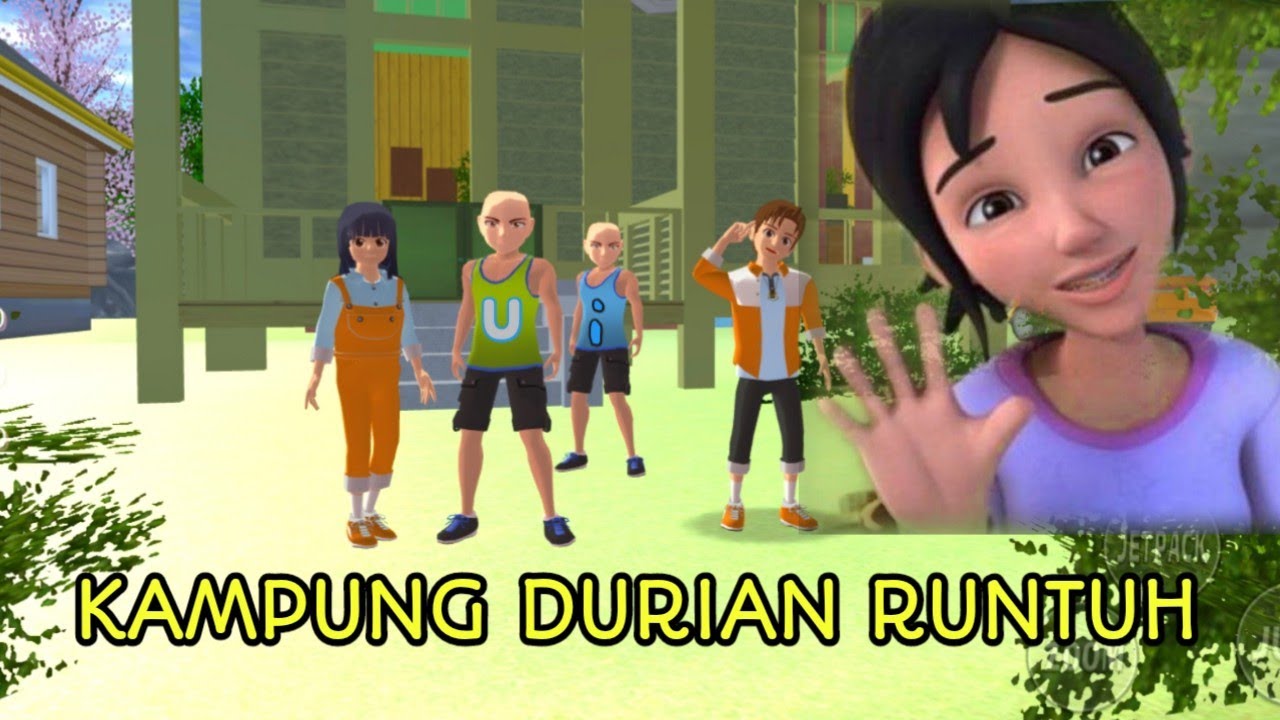 YUTA DAN MIO BERKUNJUNG KE KAMPUNG DURIAN RUNTUH RUMAH UPIN IPIN || SAKURA SCHOOL SIMULATOR ...