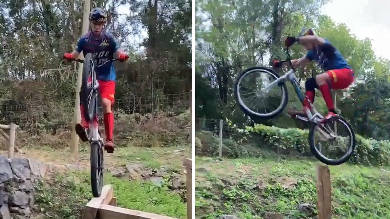 Biking Mastery: Fearless Stunts at Olot's 'Scary Bike Park' - YouTube