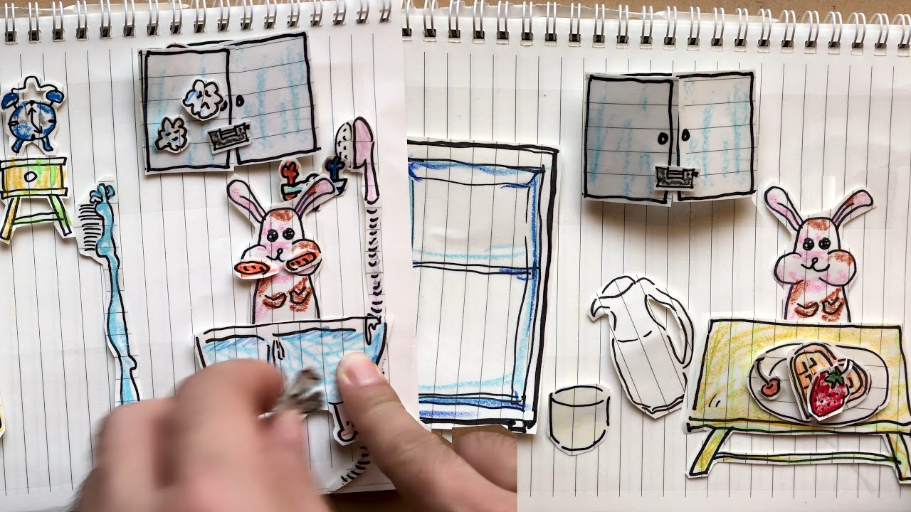 😎 wake up in the morning | diy paper play| Easy Drawing| paperdiy ...