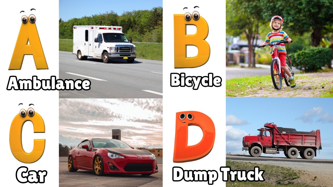 Vehicles ABC Song for Todders | Phonics for Kids | Learn English ...