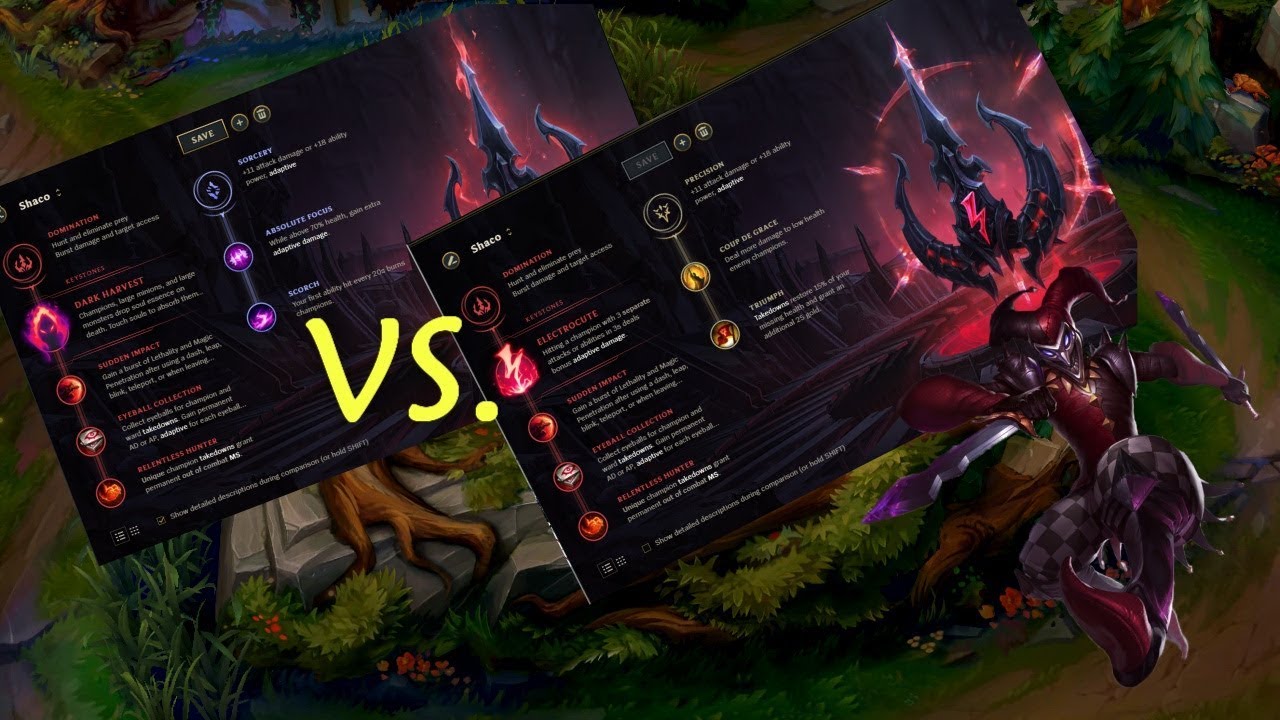 DARK HARVEST vs ELECTROCUTE - New Runes & Masteries on Shaco - Patch 7. ...