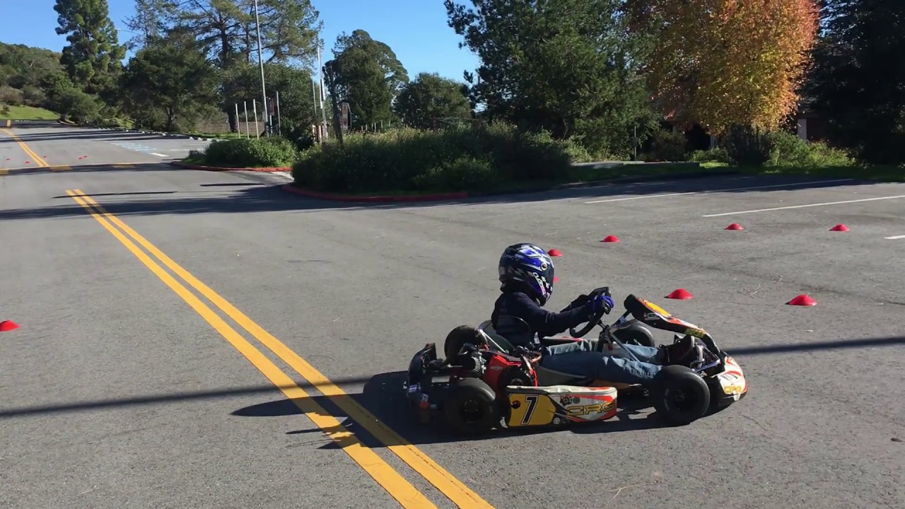 Liam getting the feel of the Briggs and Stratton lo206 / CRG cadet kart ...