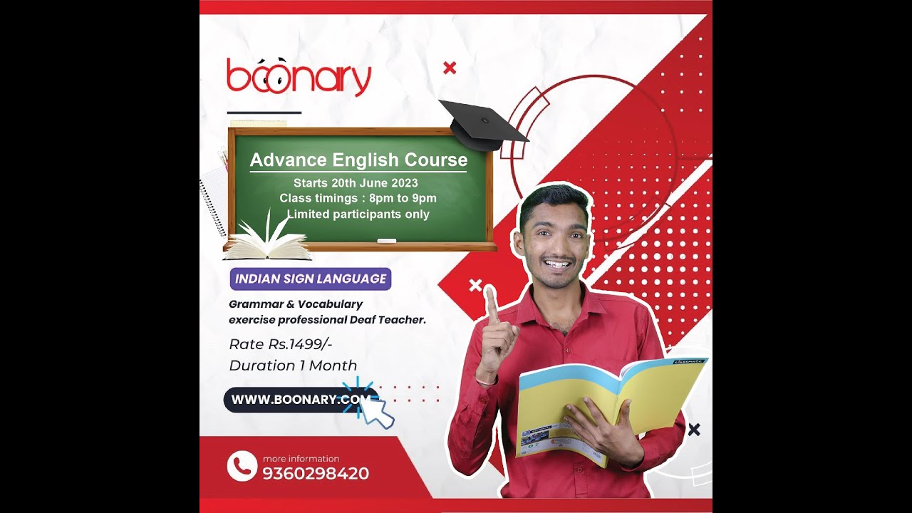 Boonary's Advance English Course for Deaf in ISL | online Zoom class ...