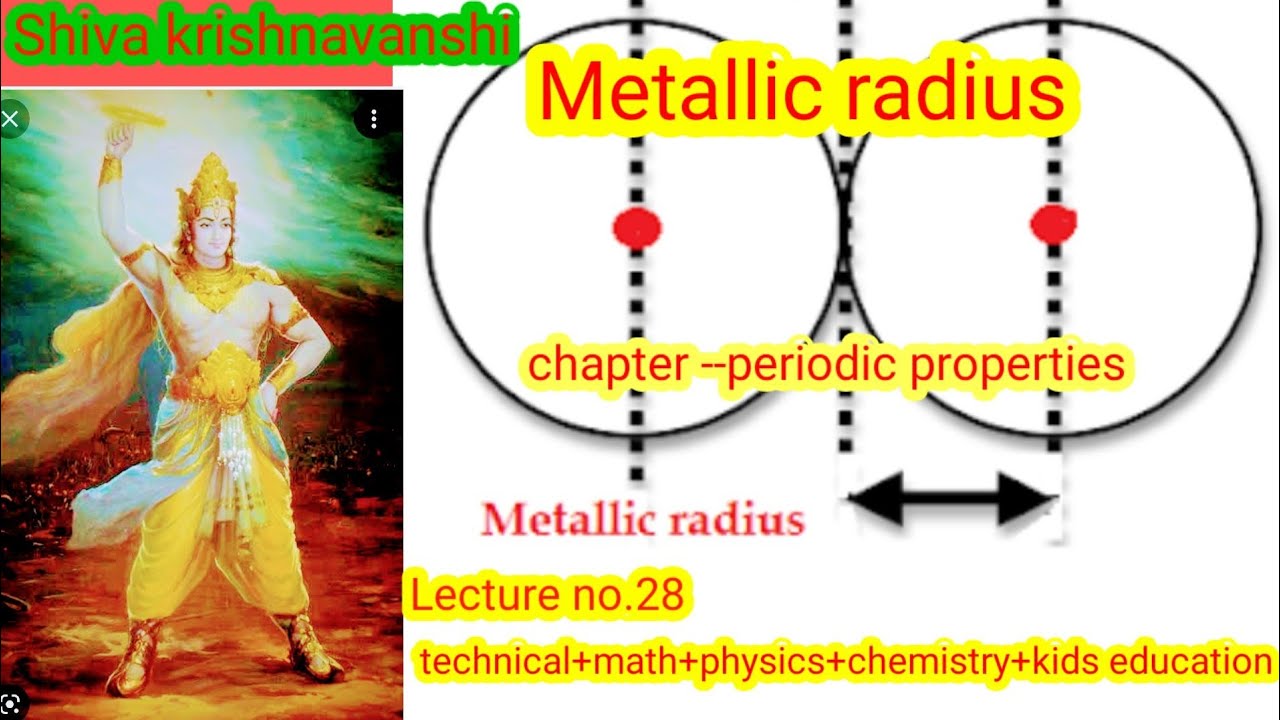 metallic radius or crystal radius - YouTube