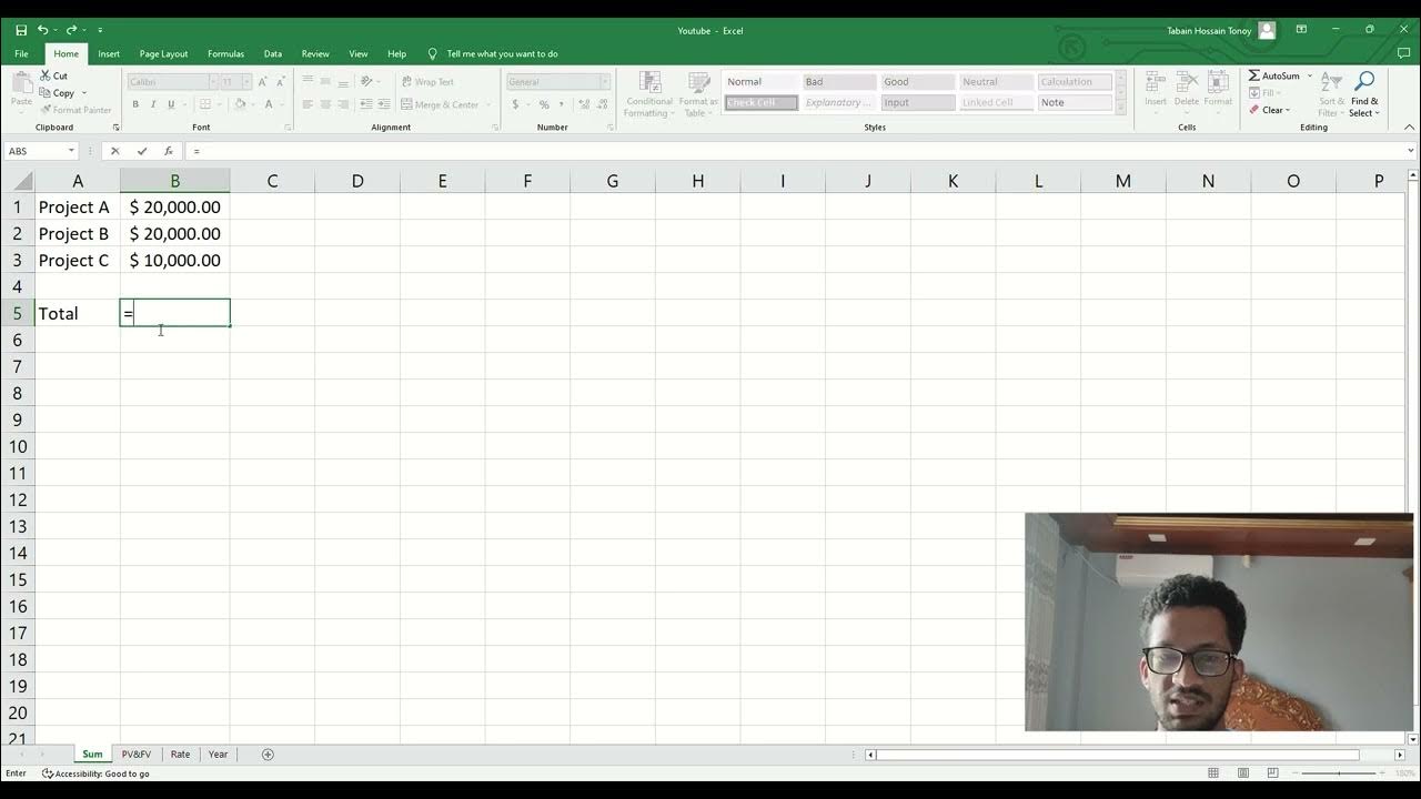Solving Sum, Minus, Multiplier,and Dividing using MS Excel - YouTube