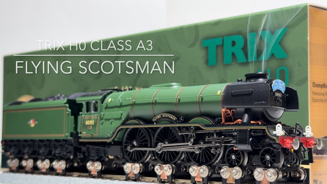TRIX H0 22886 Class A3 "Flying Scotsman" Steam Locomotive - YouTube