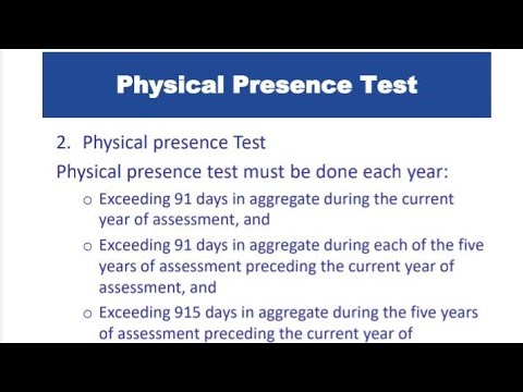 Taxation | Gross Income | Physical Presence Test | Resident - YouTube
