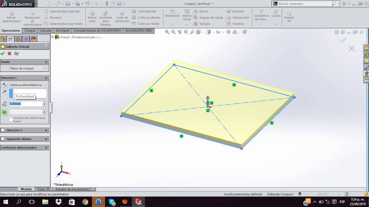 Tutorial- Solidworks diseño de una mesa - YouTube