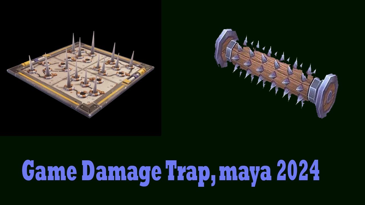 maya modeling Damage Trap - YouTube