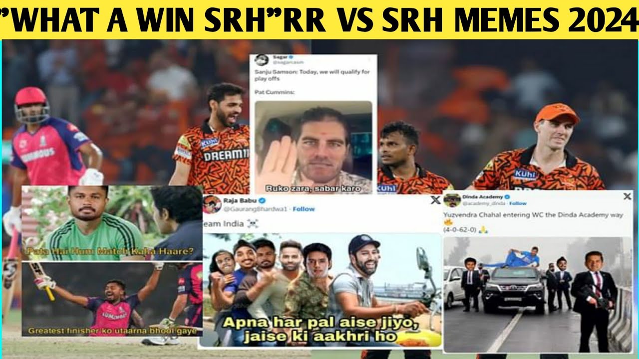 "WHAT A WIN SRH" BHUVI SPECIAL MEMES|| SRH VS RR MEMES 2024|| - YouTube