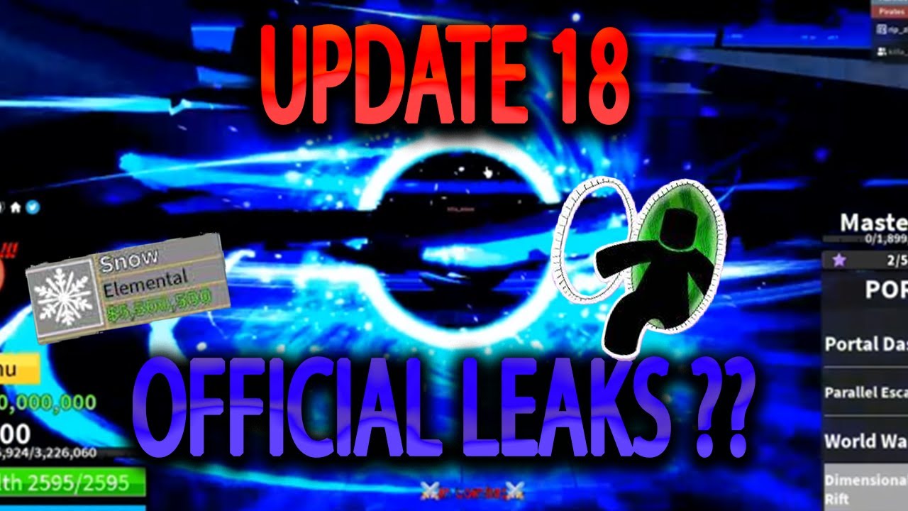 OFFICIAL LEAKS Update 18 - Blox Fruits - YouTube