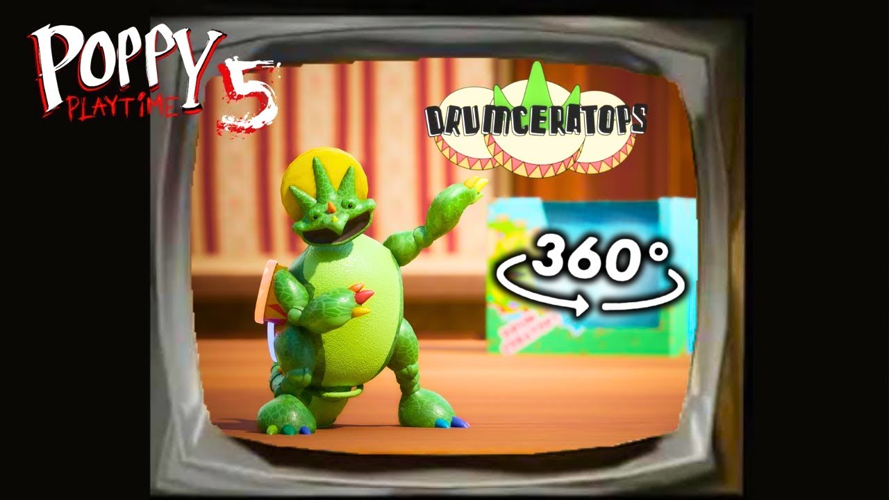 Poppy Playtime: Chapter 5 - NEW DRUMCERATOPS Jingle & Song VHS Commercial in 360° VR - YouTube