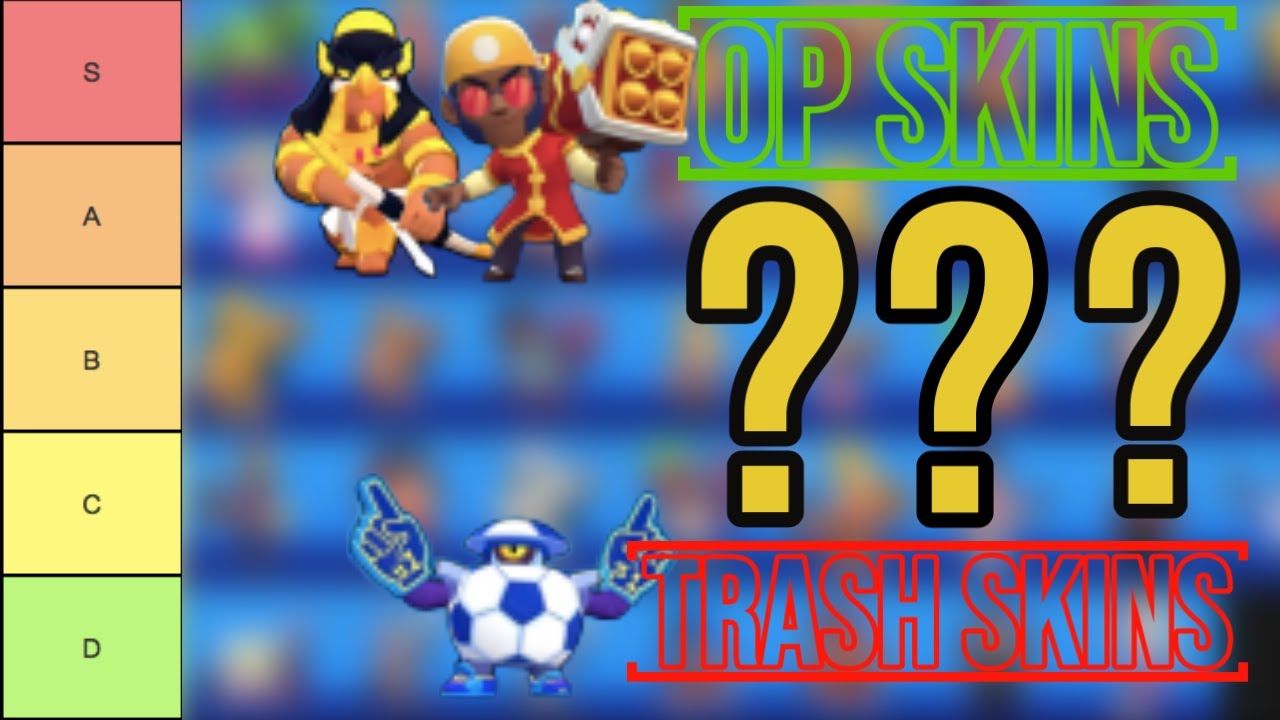 RANKING EVERY SKIN IN BRAWL STARS! - YouTube