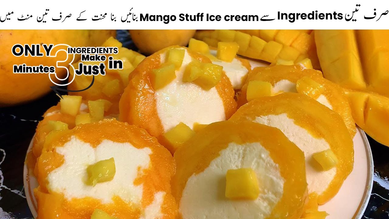 ONLY 3 INGREDIENTS || Make in just three minutes || Mango Stuff Ice ...