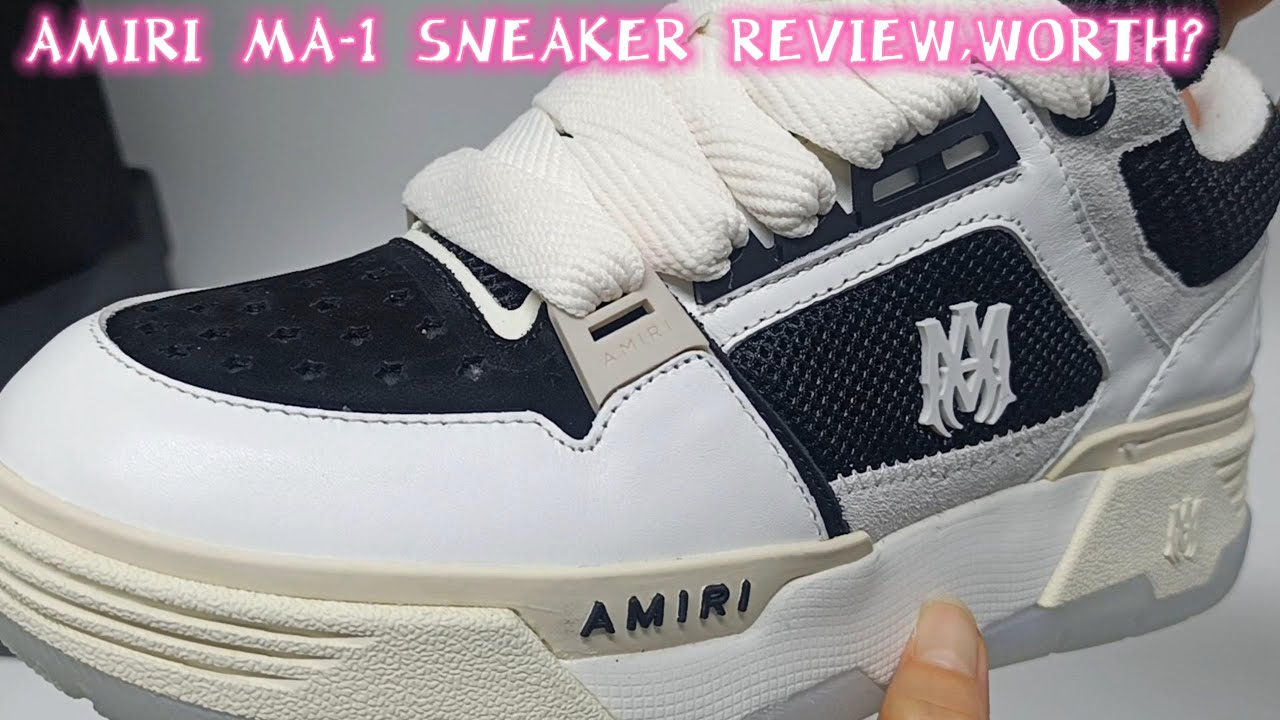 AMIRI MA 1 SKATE SNEAKER UNBOXING AND REVIEW - YouTube