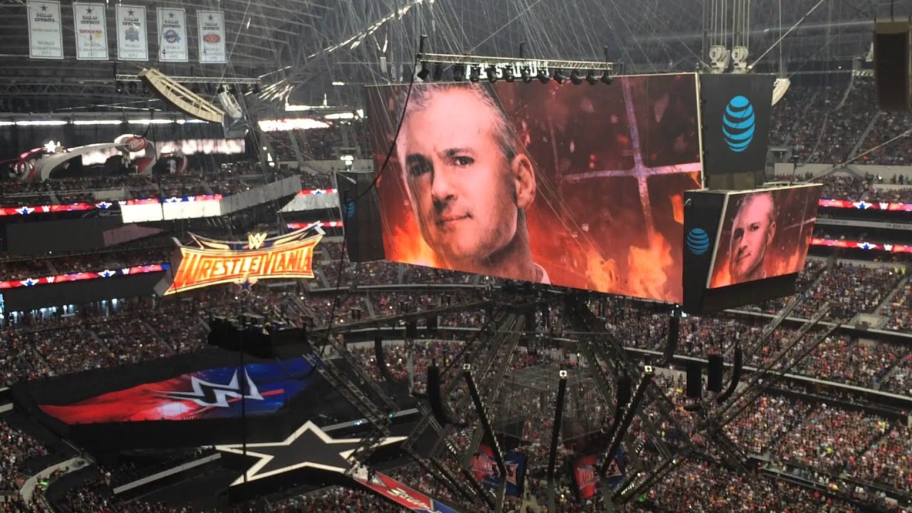 WRESTLEMANIA 32 AMAZING FIREWORKS!!! START OF SHOW LIVE CROWD REACTIONS ...