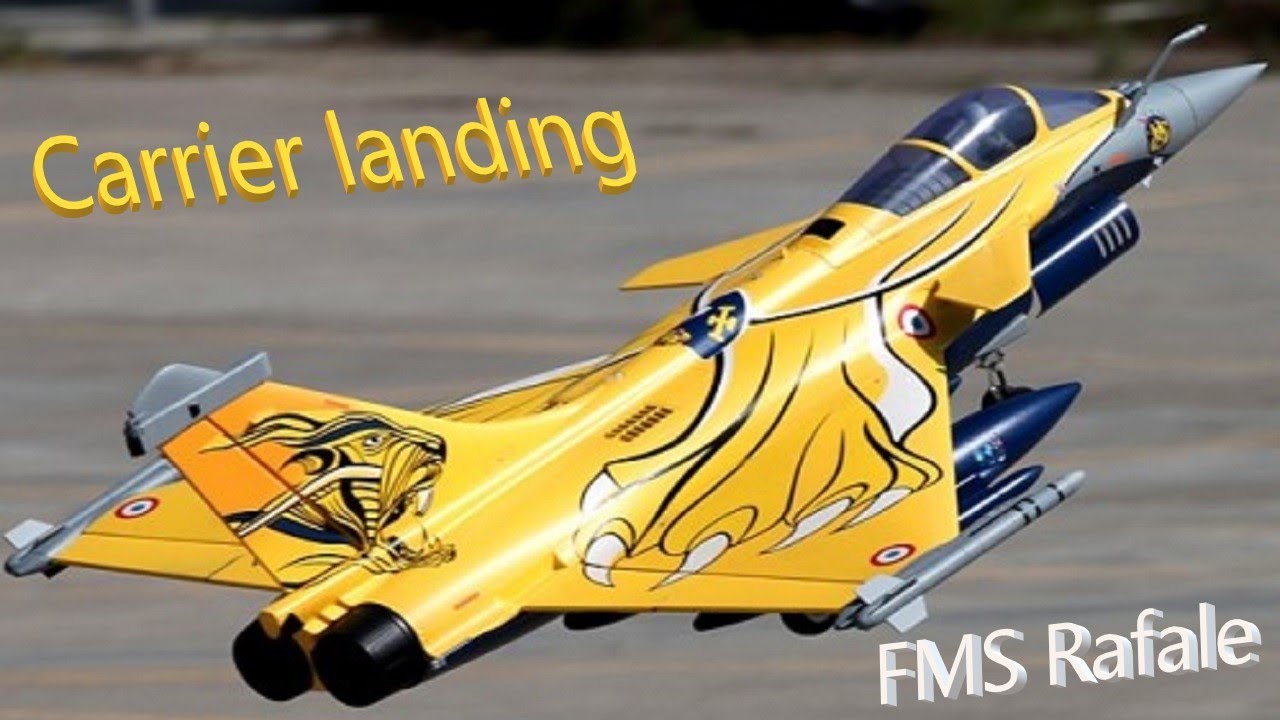 ⚓⚓FMS Rafale 80mm EDF carrier landing ⚓⚓ - YouTube