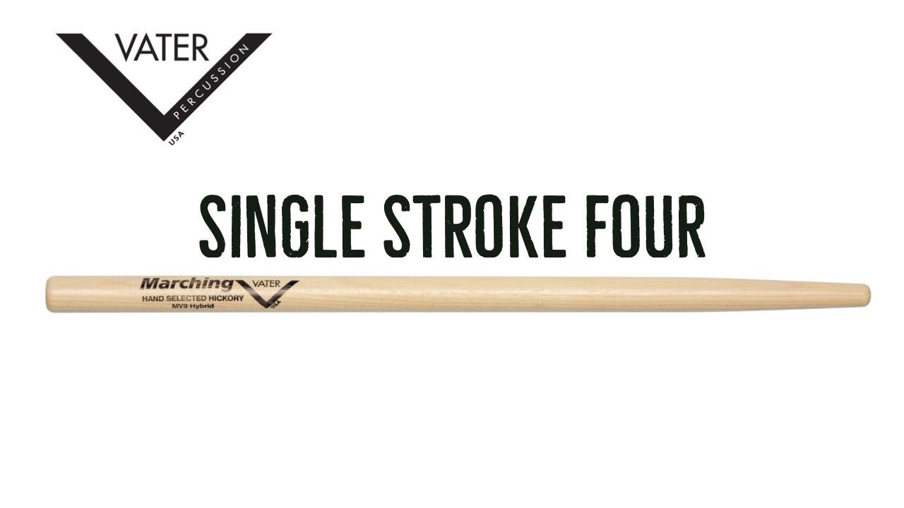 Rudiment Lesson Series - Single Stroke Four - Vater Drumsticks - YouTube