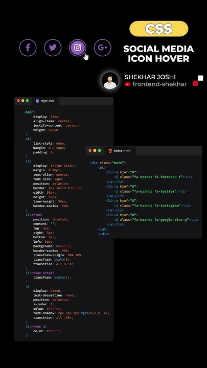Social Media Icons Hover Effect | HTML & CSS - YouTube