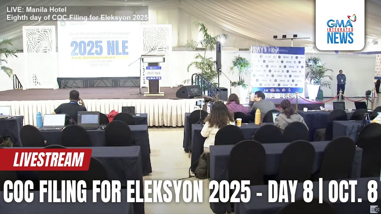 LIVE: COC filing for Eleksyon 2025 - Day 8 (Oct. 8, 2024) - Replay ...