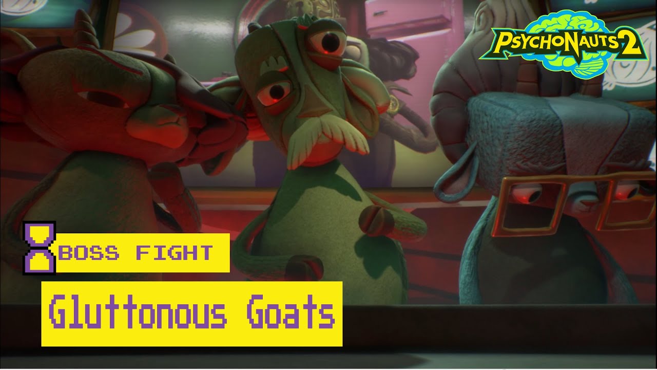 Psychonauts 2 Boss Fight 2 | Gluttonous Goats - YouTube