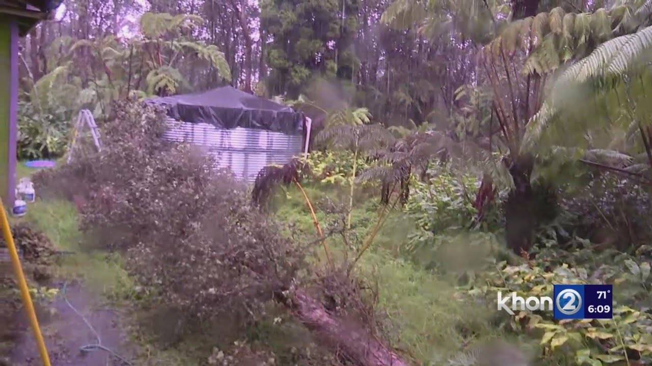 Downed trees, flooding, power outages affecting Big Island residents ...