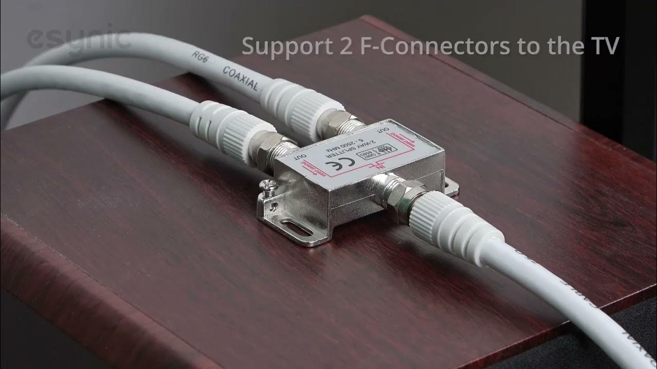 2 Way F Type Cable TV / CATV Broadband Splitter 2500MHz KIT fr Virgin Media etc - YouTube