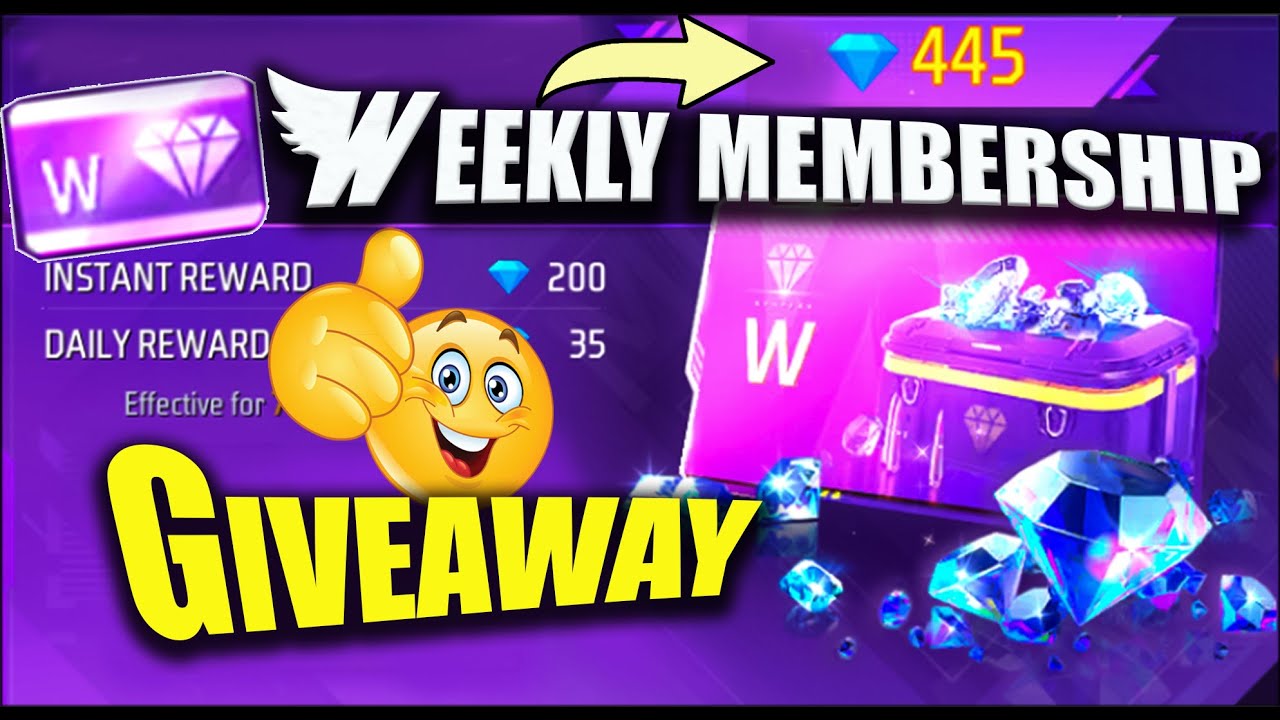 WEEKLY MEMBERSHIP LIVE GIVEAWAY !! #freefiregiveawaylive # ...