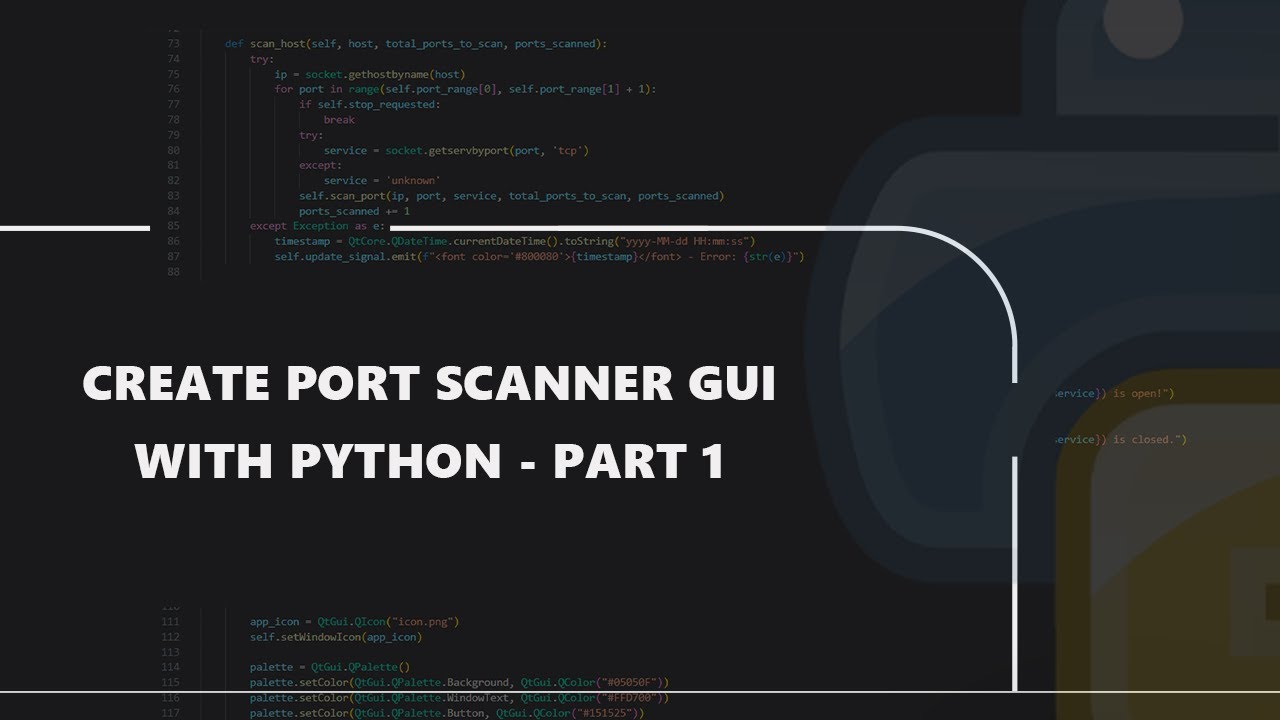 Python 3 Port Scanner Gui Tutorial Part 1 Understanding The Basic 9233