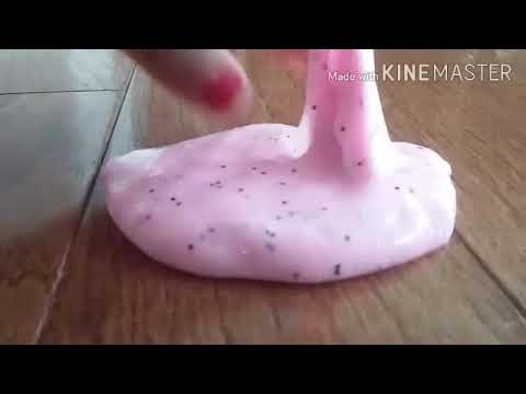Slime ASMR #1 - playing with pink slime - YouTube