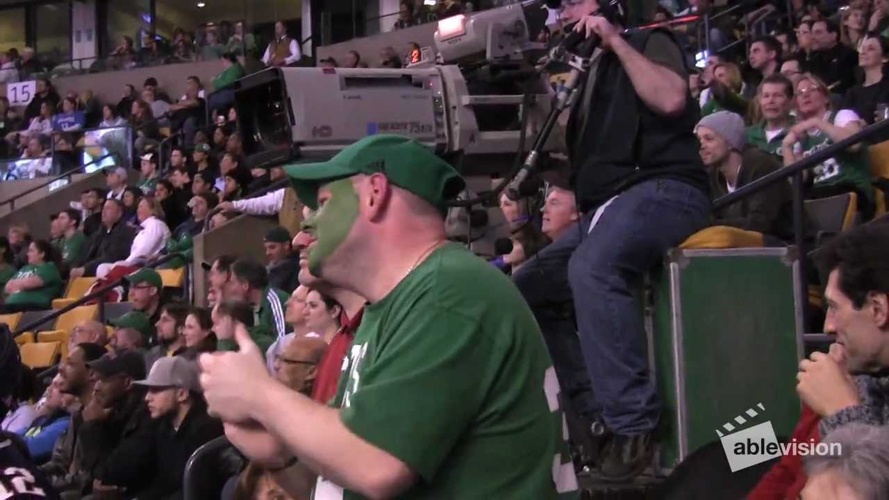 Triangle's The Bashers softball team goes to a Celtics Game! - YouTube