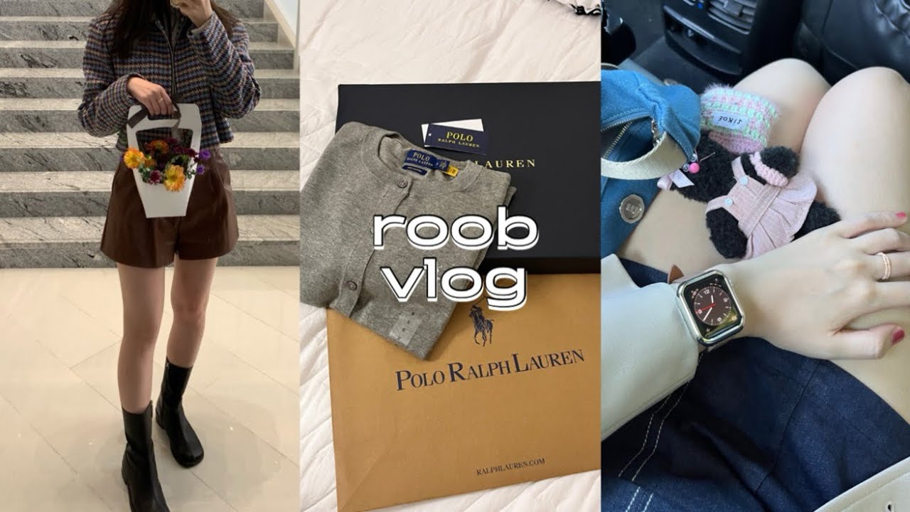 Vlog 일상 브이로그 •🍁가을 쇼핑 하울🛍️•폴로 피마코튼 가디건그로브스토어유즈 언박싱•에어팟케이스 추천•또간집연남•비