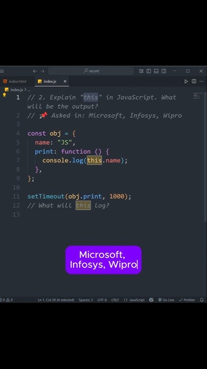 Day 2 of 90: Why "this" is Undefined in setTimeout?😵‍💫 | JS Interview #tricks #shorts #viral # ...