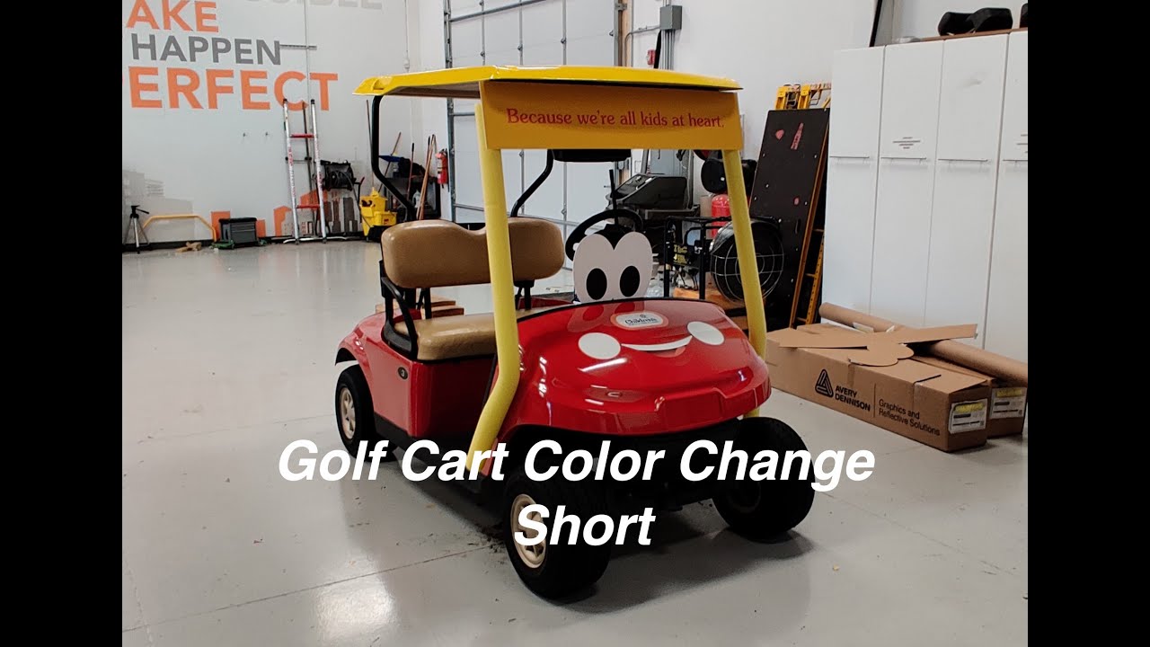 Golf Cart Color Change | Cute Vinyl Wrapped Golf Cart #shorts - YouTube