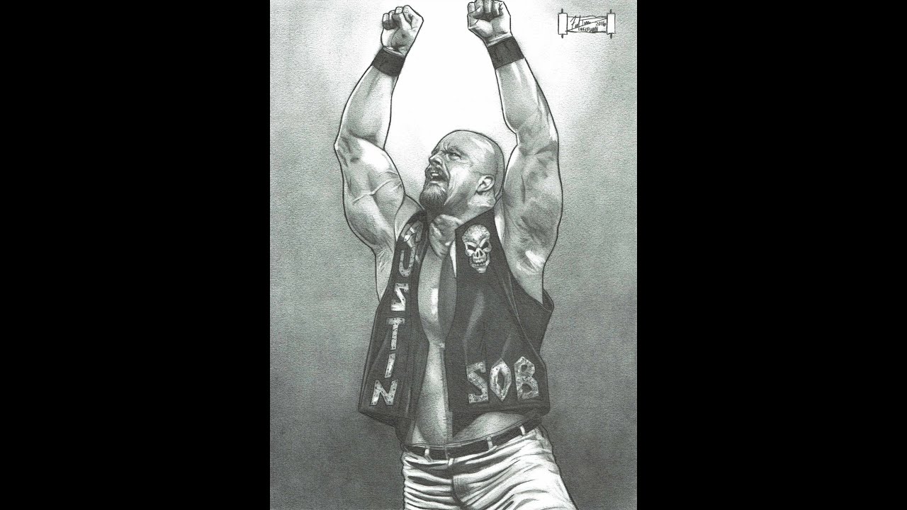 Stone Cold Steve Austin A Dredfunn Mechanical Pencil Portrait - YouTube