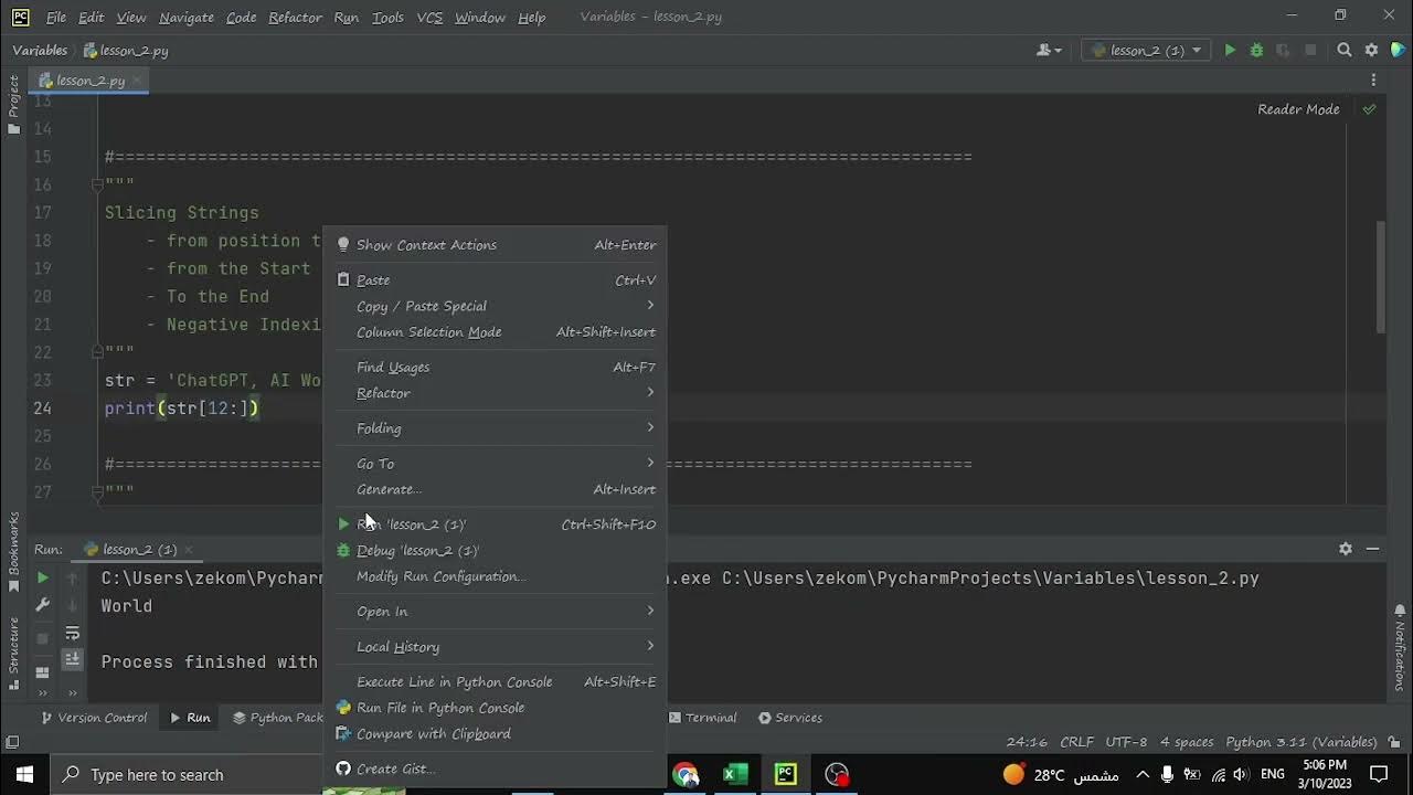 Python Strings Slicing Modify Functions Concatenation Youtube