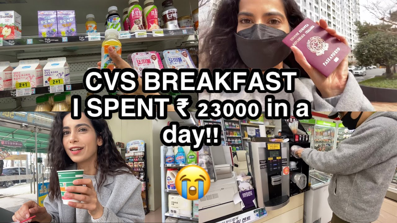 🇰🇷CONVENIENCE STORE BREAKFAST *spent 23000 rupees in a day* - YouTube