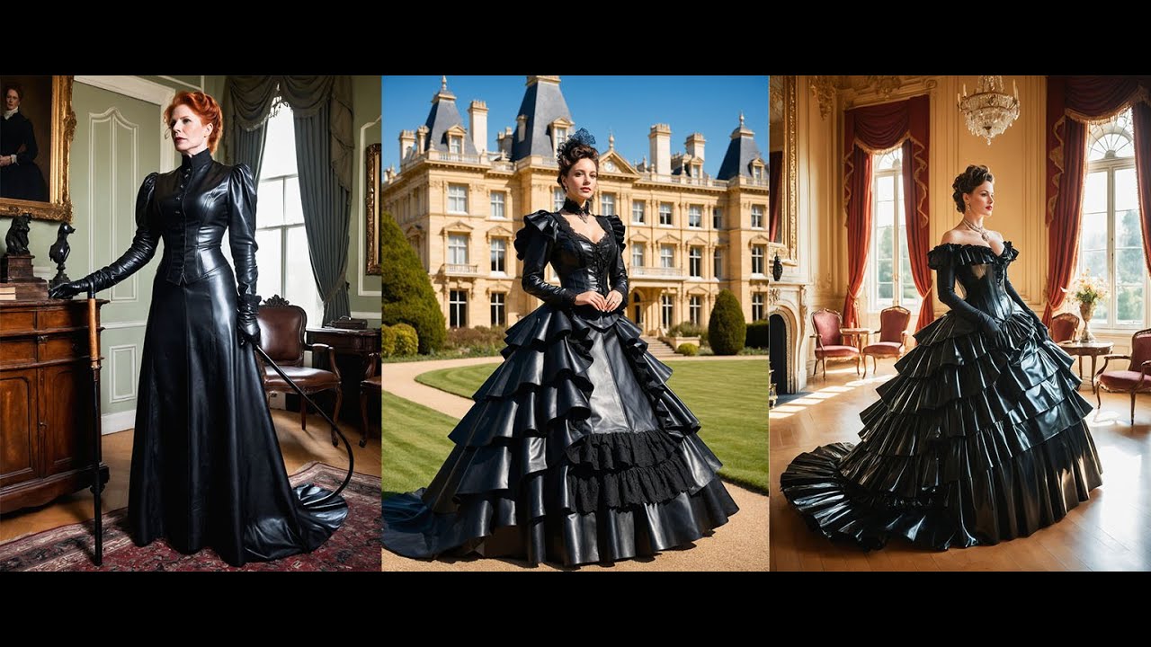 Edwardian and Victorian Style Reinvented: Leather Bustle Dresses - YouTube