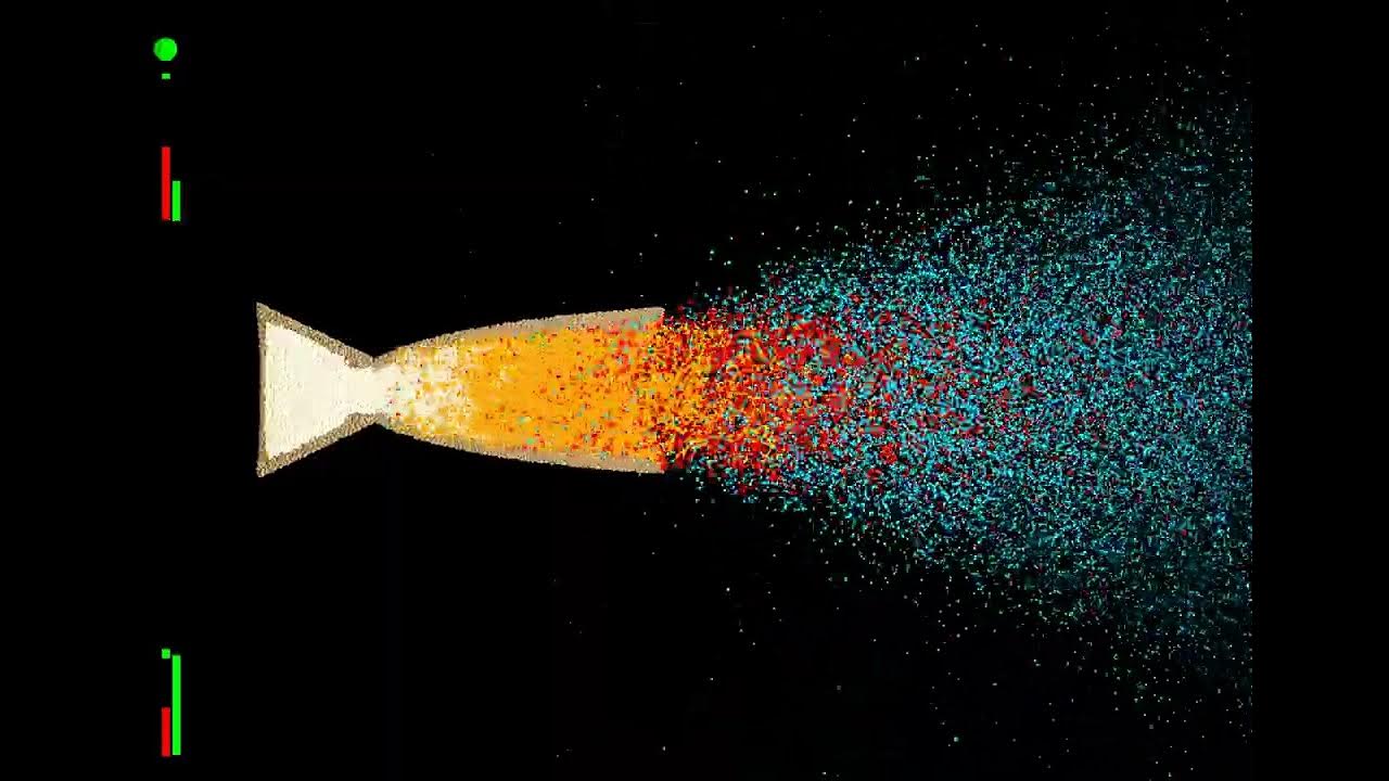 4K video SPH simulation 50 K particles. Ignition of a reactor for a ...