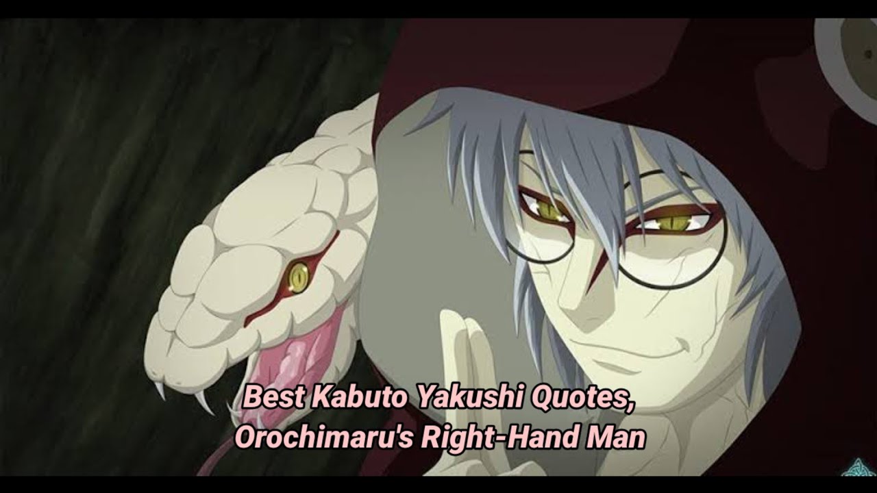 Best Kabuto Yakushi Quotes, Orochimaru's Right-Hand Man - YouTube
