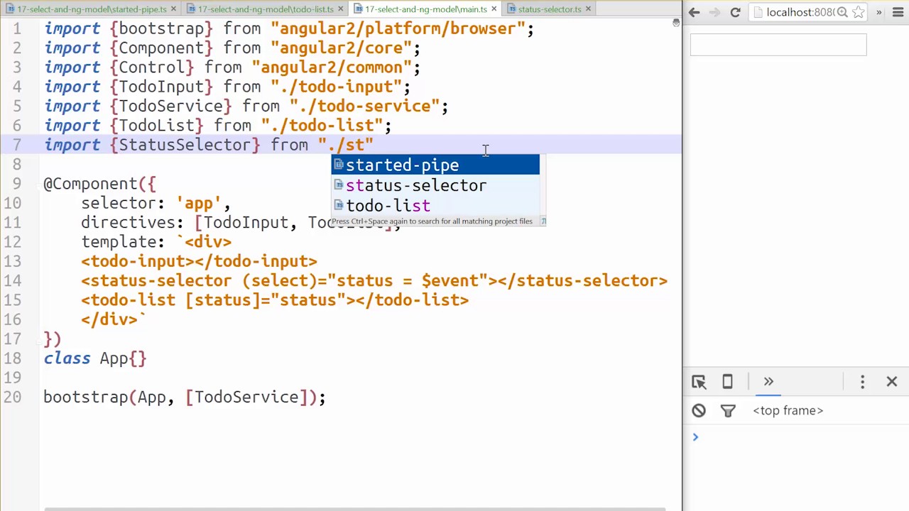 17 - angular 2 build a select dropdown with ngfor in angular 2 - YouTube