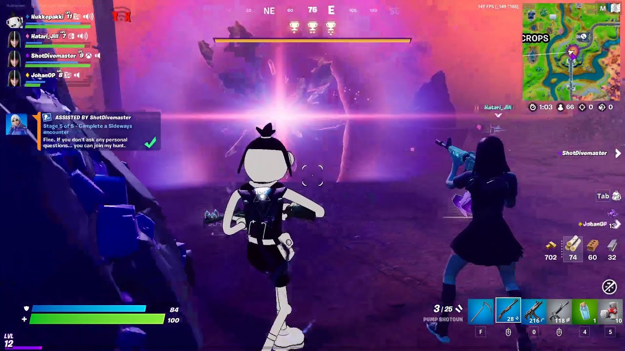 Fortnite Chapter 2 Season 8 Complete A Sideways Encounter - YouTube