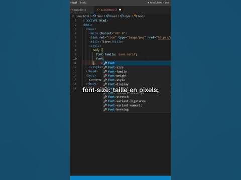 Comment changer la police d'écriture de sa page html en CSS ! - YouTube
